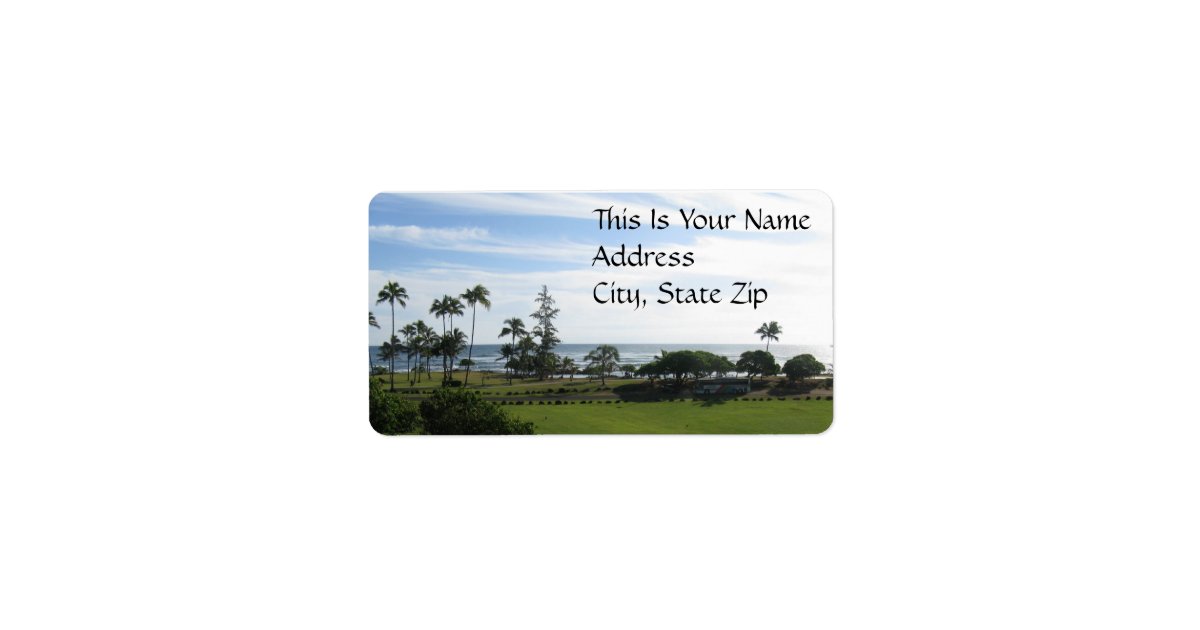 Hawaiian Address Label | Zazzle