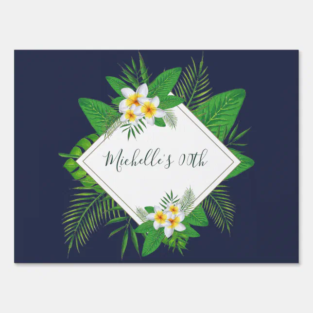 Hawaiian Aloha Luau Birthday Party Sign | Zazzle