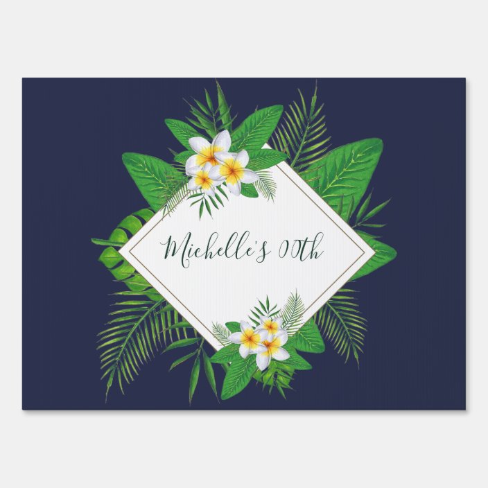 Hawaiian Aloha Luau Birthday Party Sign | Zazzle.com