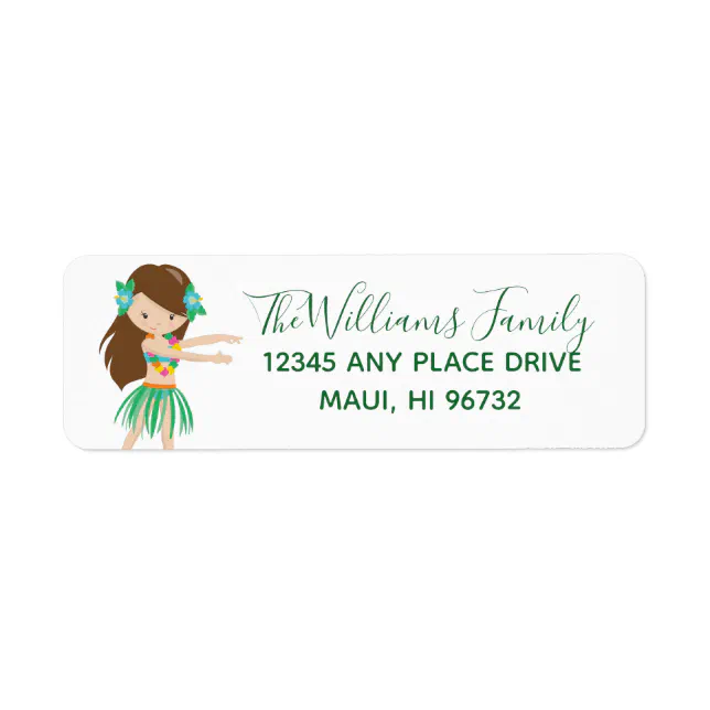 Hawaiian Beach Luau Party Label | Zazzle