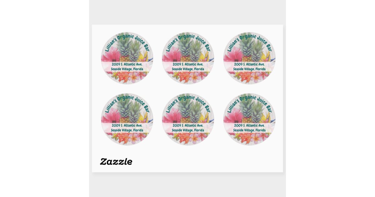 Hawaiian Collection Custom Business Address Labels | Zazzle