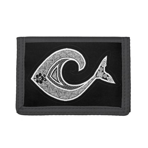Hawaiian Fish Hook Trifold Wallet | Zazzle