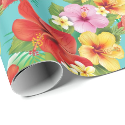 Hawaiian Hibiscus Tropical Islands Theme Wrapping Paper | Zazzle