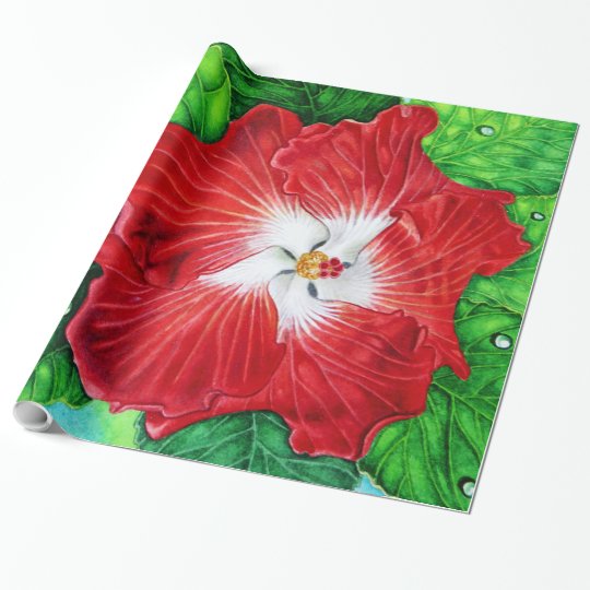 Hawaiian Hibiscus Wrapping Paper | Zazzle.com
