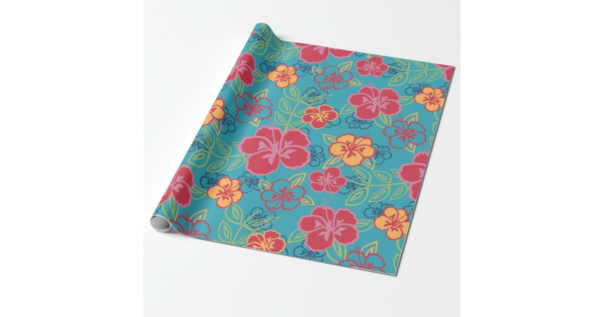 Hawaiian Hibiscus Wrapping Paper | Zazzle