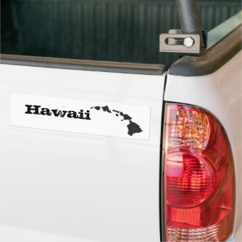 Hawaiian Island Chain, Hawaii Bumper Sticker | Zazzle