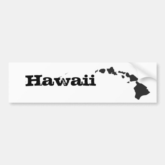 Hawaiian Island Chain, Hawaii Bumper Sticker | Zazzle.com