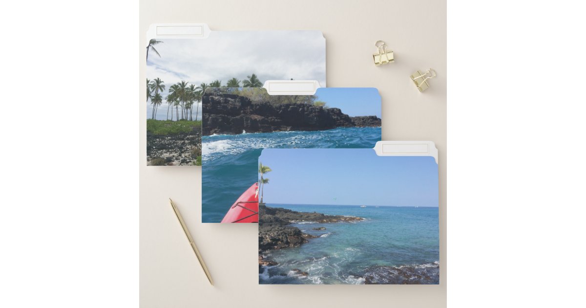 Hawaiian Island Scenes File Folder | Zazzle