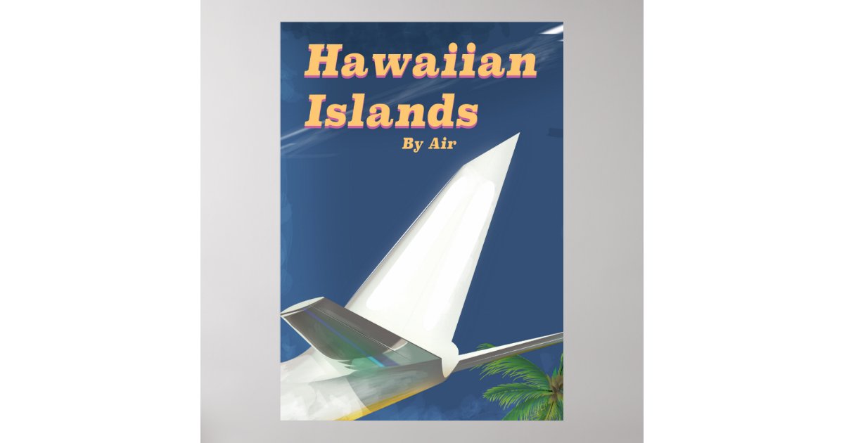Hawaiian Islands commercial travel poster | Zazzle