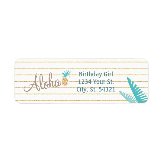Hawaiian Luau Address Labels | Zazzle.com