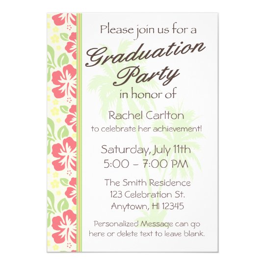 Hawaiian Luau Graduation Party Invitation | Zazzle.com Hawaiian Luau Graduation Party Invitation | Zazzle.com