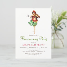 Hawaiian Luau Housewarming Party Invitation | Zazzle