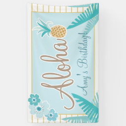 Hawaiian Luau Party Banner | Zazzle