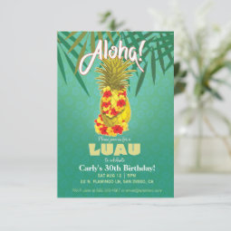 Hawaiian Luau Party Invitation | Zazzle