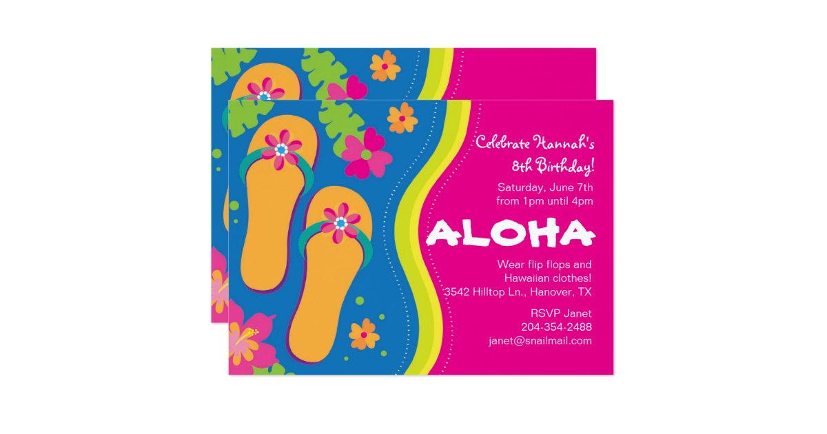 Hawaiian Luau Party Invitation | Zazzle.com
