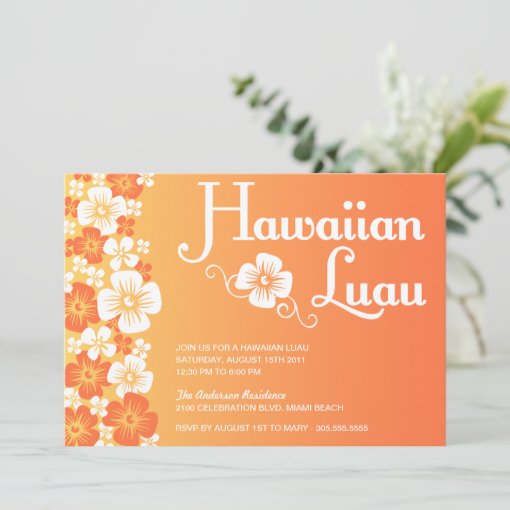 HAWAIIAN LUAU | PARTY INVITATIONS | Zazzle