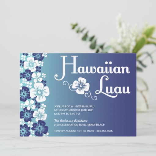 HAWAIIAN LUAU | PARTY INVITATIONS | Zazzle