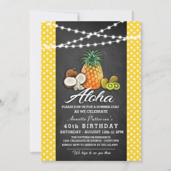Hawaiian Luau Party Invitations | Zazzle