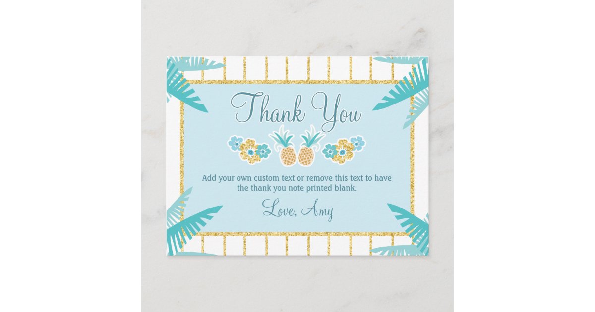 Hawaiian Luau Thank You Cards | Zazzle