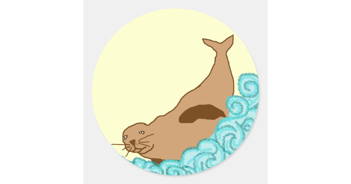 Hawaiian Monk Seal stickers | Zazzle