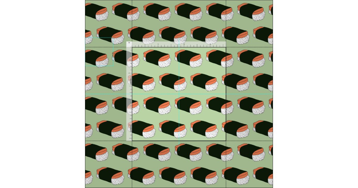 Hawaiian Musubi Sushi Food Pattern Fabric | Zazzle