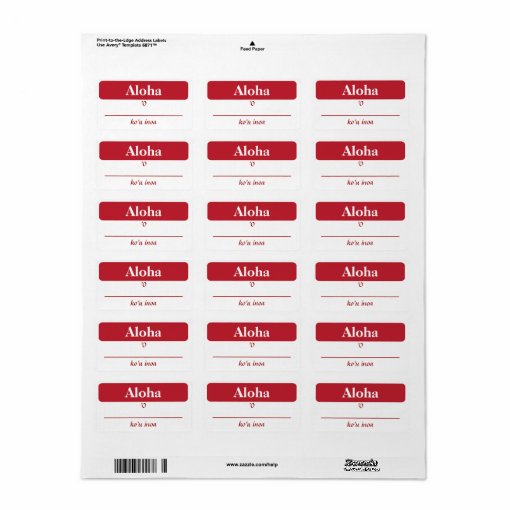 Hawaiian My Name Is...Tags Label | Zazzle