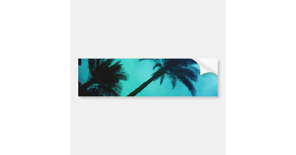 Hawaiian Palm Trees Bumper Sticker | Zazzle