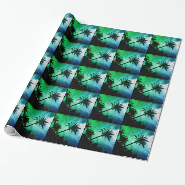 Hawaiian Palm Trees Wrapping Paper | Zazzle