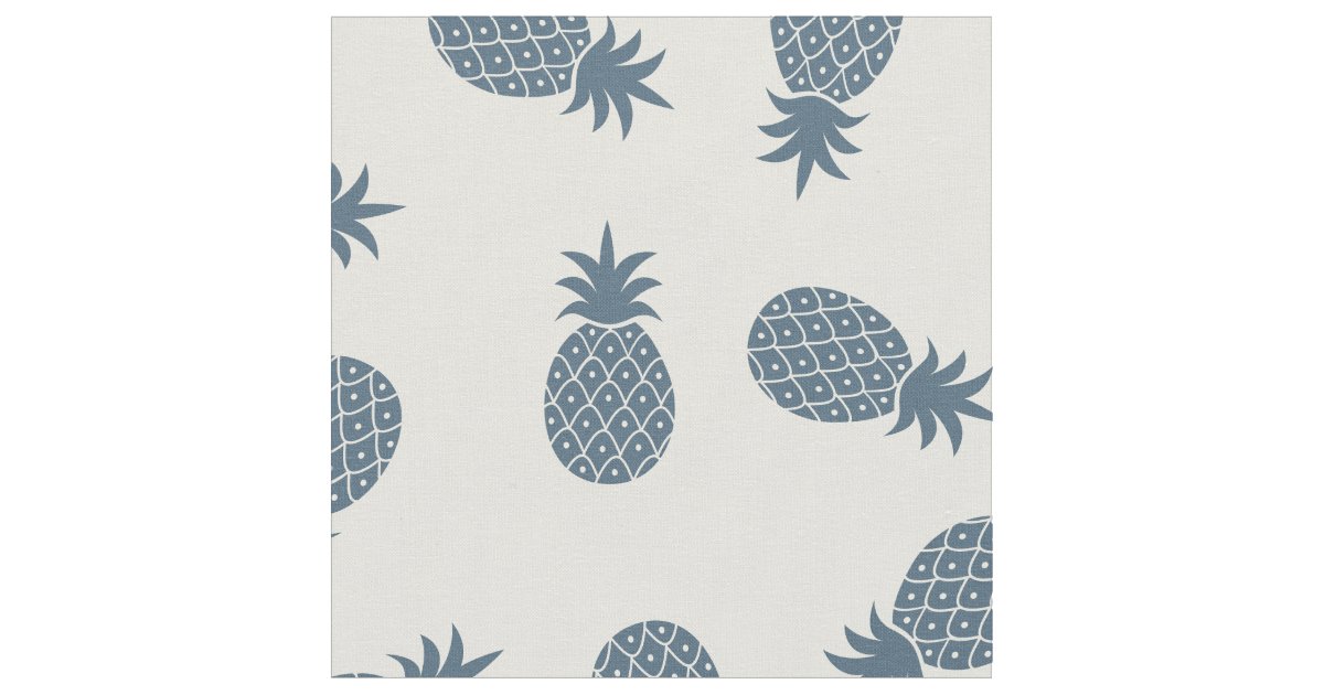 Hawaiian Pineapple Pattern Tropical design Fabric | Zazzle