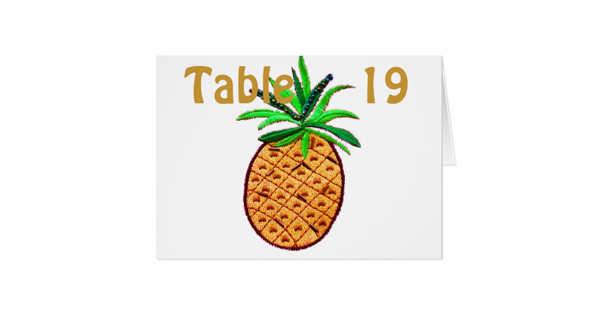 Hawaiian Pineapple Table Number | Zazzle