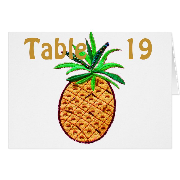 Hawaiian Pineapple Table Number | Zazzle.com
