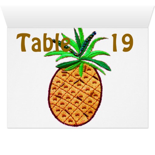 Hawaiian Pineapple Table Number | Zazzle