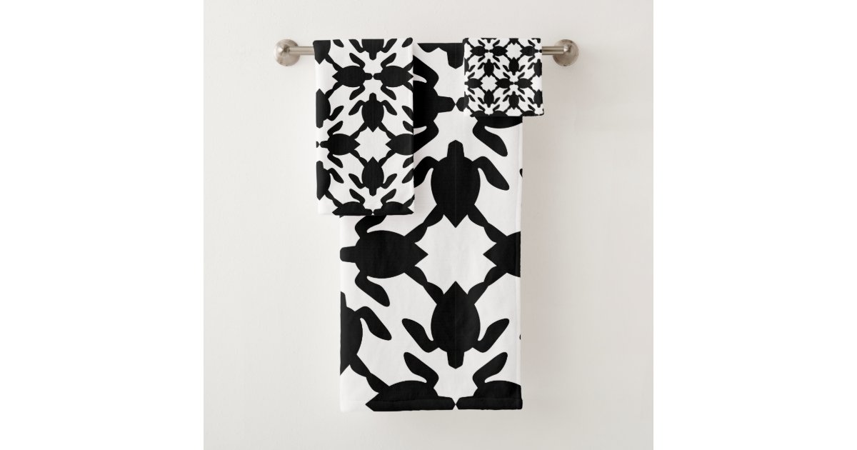Hawaiian print Modern Honu ( sea turtle ) Pattern Bath Towel Set | Zazzle