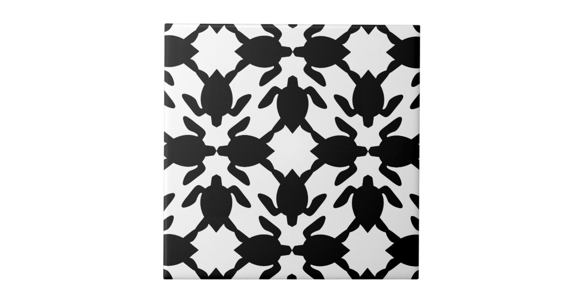 Hawaiian print Modern Honu ( sea turtle ) Pattern Ceramic Tile | Zazzle