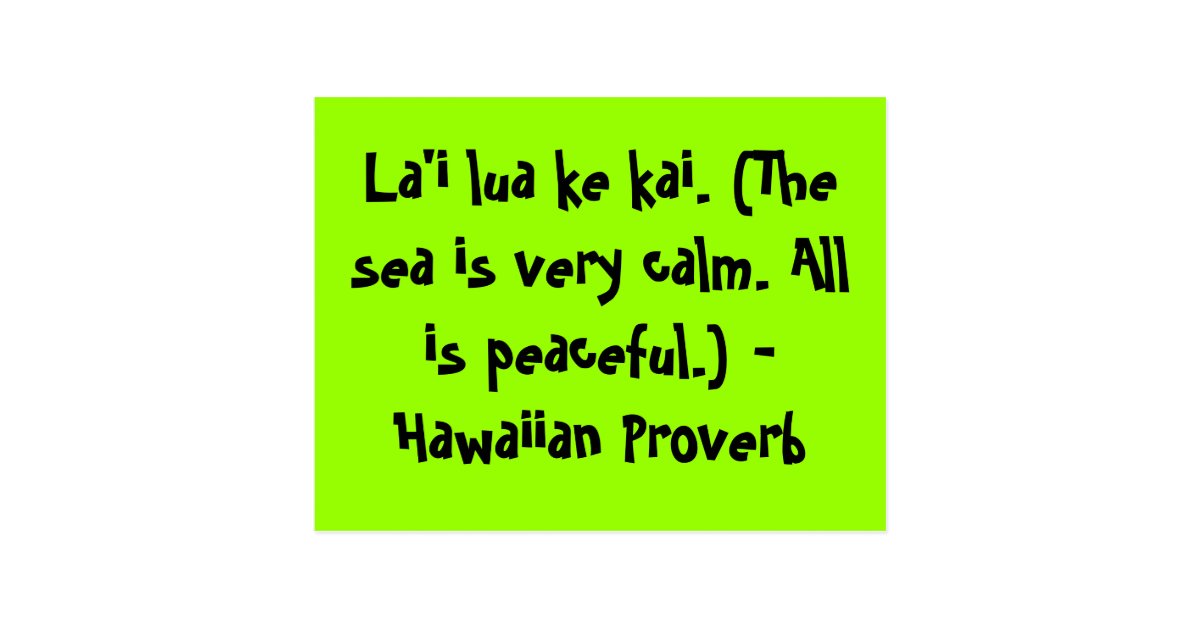 Hawaiian Sayings Postcard | Zazzle.com