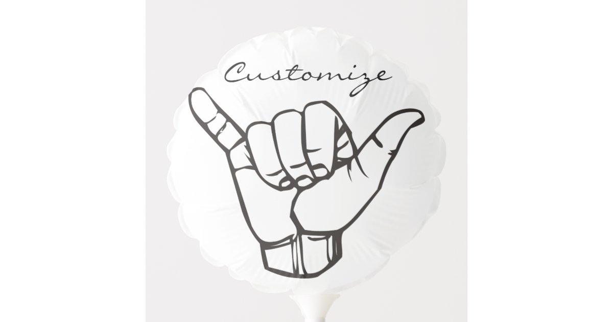 Hawaiian Shaka Brah Wave Thunder_Cove Balloon | Zazzle