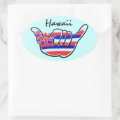 Hawaiian shaka symbol state flag artistic stickers | Zazzle