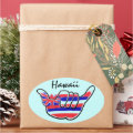Hawaiian shaka symbol state flag artistic stickers | Zazzle