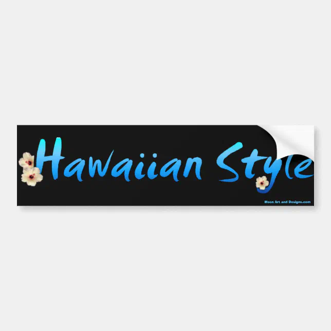 Hawaiian Style Bumper Sticker | Zazzle
