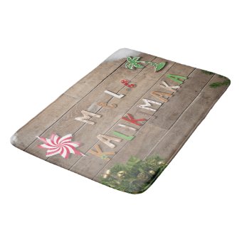 Hawaiian Style Gingerbread Greeting Bathroom Mat | Zazzle
