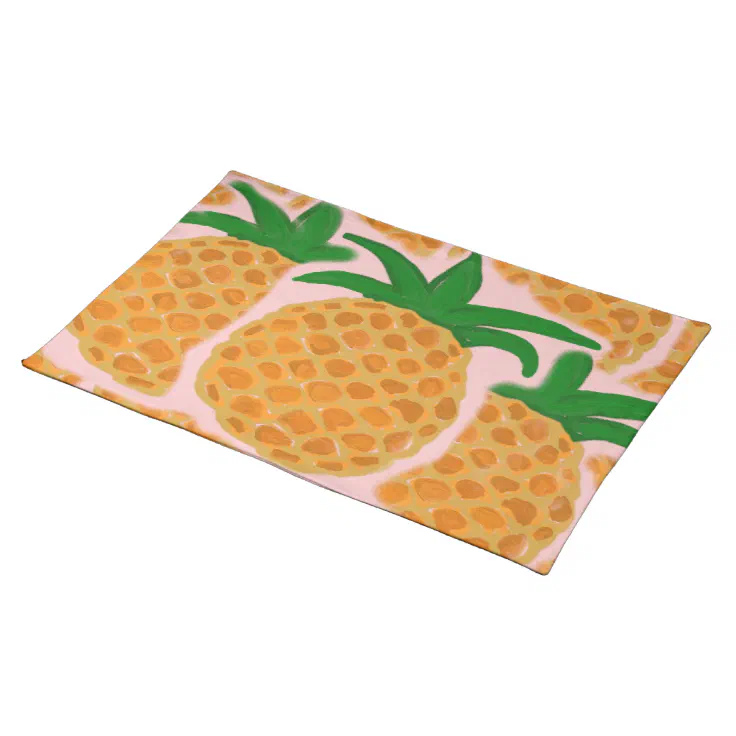 Hawaiian Style Pineapple Placemats | Zazzle