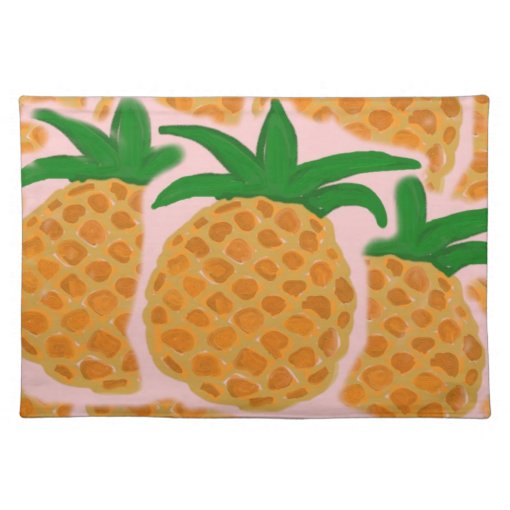 Hawaiian Style Pineapple Placemats | Zazzle