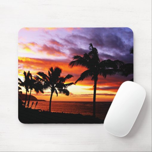 Hawaiian sunset mouse pad | Zazzle