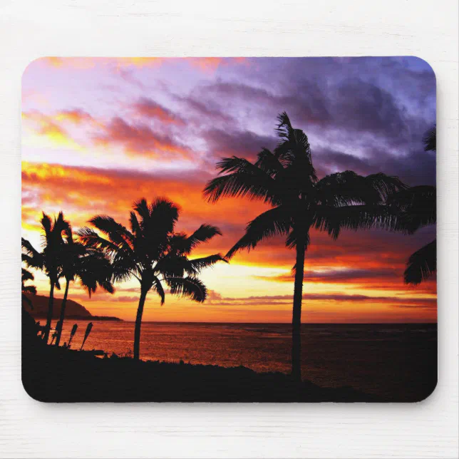 Hawaiian sunset mouse pad | Zazzle