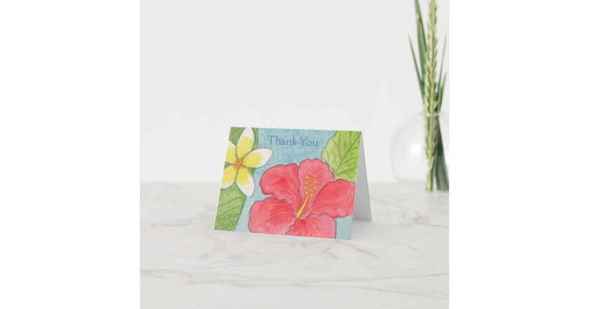 Hawaiian thank you card | Zazzle
