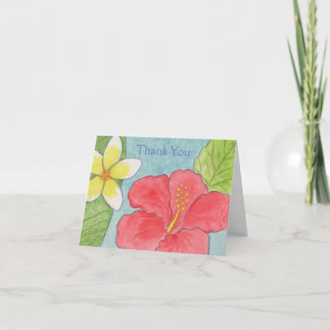Hawaiian thank you card | Zazzle