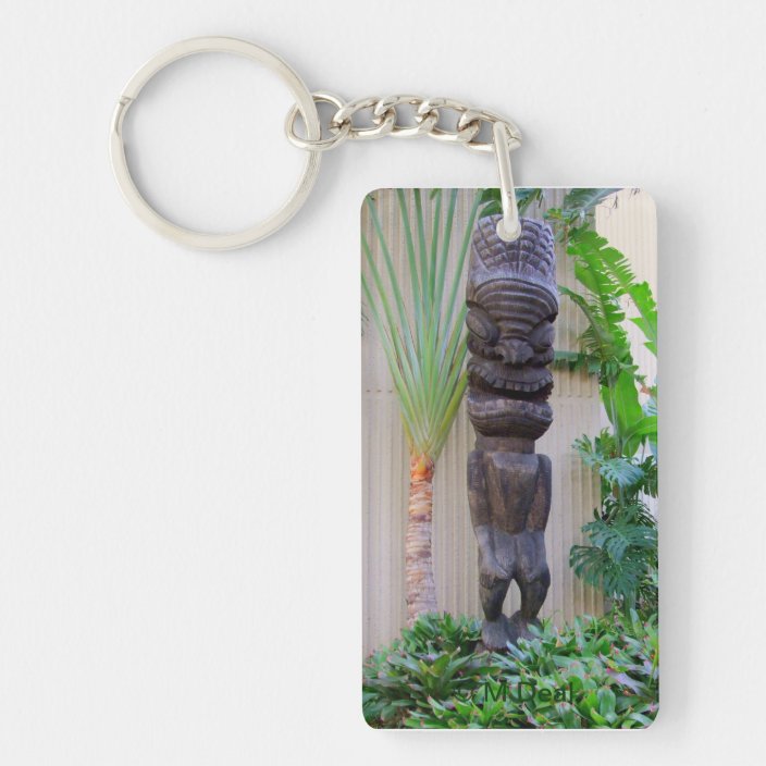 Hawaiian Tiki Keychain | Zazzle.com
