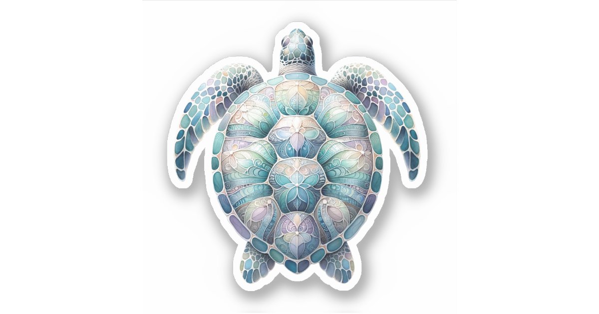 Hawaiian Tribal Sea Turtle Stickers | Zazzle
