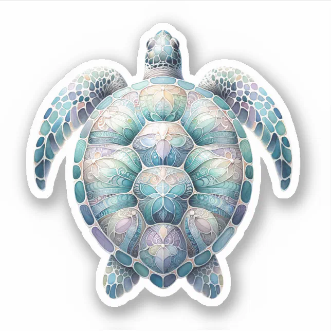 Hawaiian Tribal Sea Turtle Stickers | Zazzle