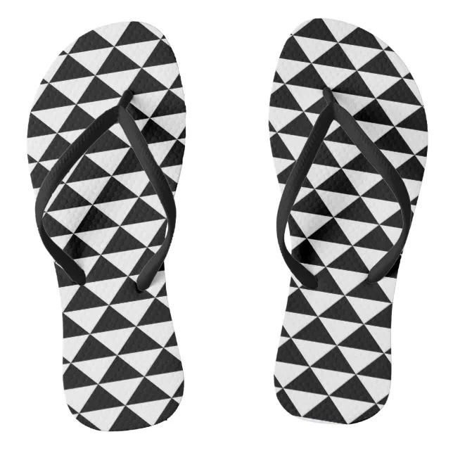 Hawaiian Tribal Tattoo Triangle Pattern Flip Flops | Zazzle